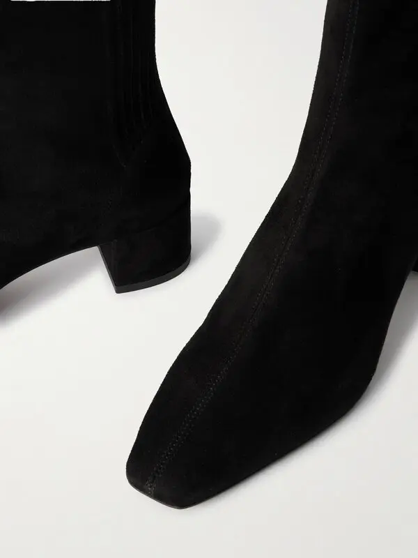 AQUAZZURA Saint Honoré 35 Suede Ankle Boots