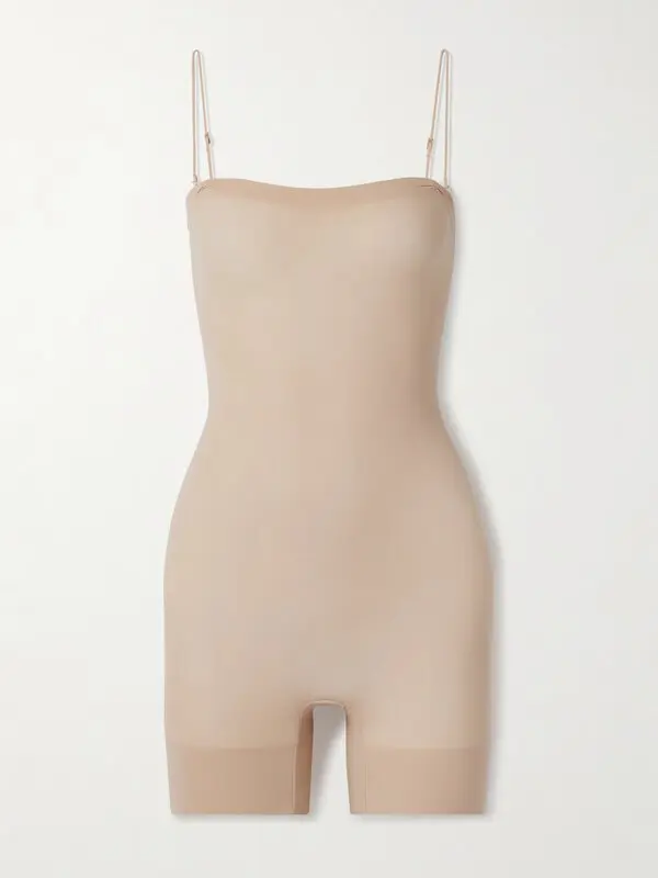 SKIMS Everyday Sculpt Strapless Shortie Bodysuit - Neutrals
