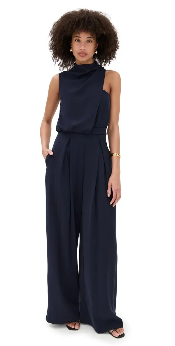 Black Halo Floella Jumpsuit - Navy