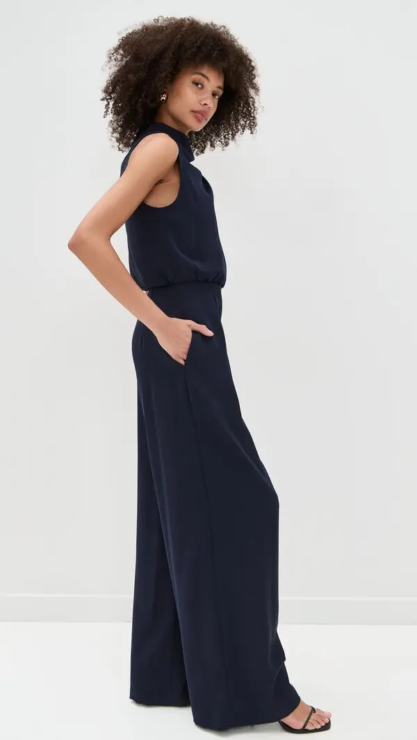 Black Halo Floella Jumpsuit - Navy