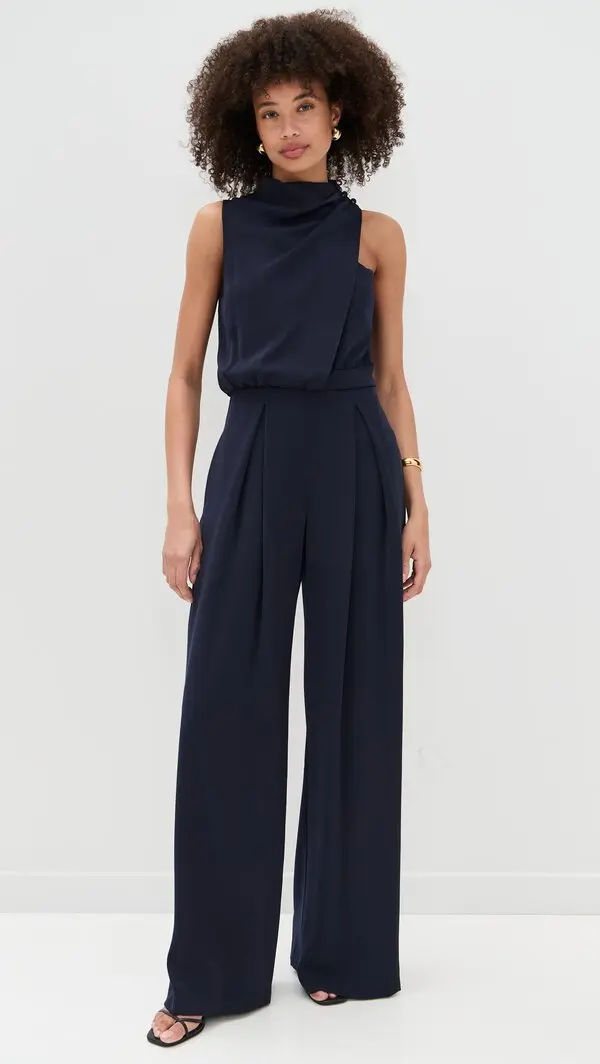 Black Halo Floella Jumpsuit - Navy