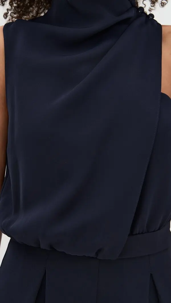 Black Halo Floella Jumpsuit - Navy