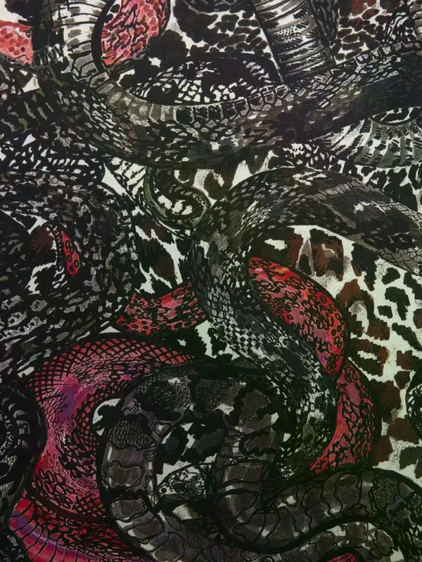Zadig&Voltaire Debbie 85 Snakes Scarf - Red