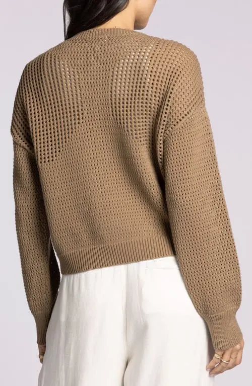 THREAD & SUPPLY Jasmine Cotton Mesh Sweater - Oak