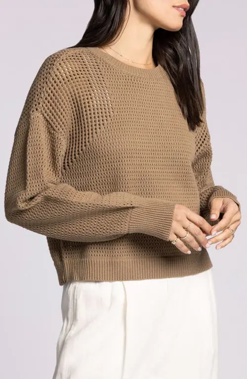 THREAD & SUPPLY Jasmine Cotton Mesh Sweater - Oak