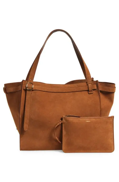 Coperni Cabas Suede Belted Tote - Brown