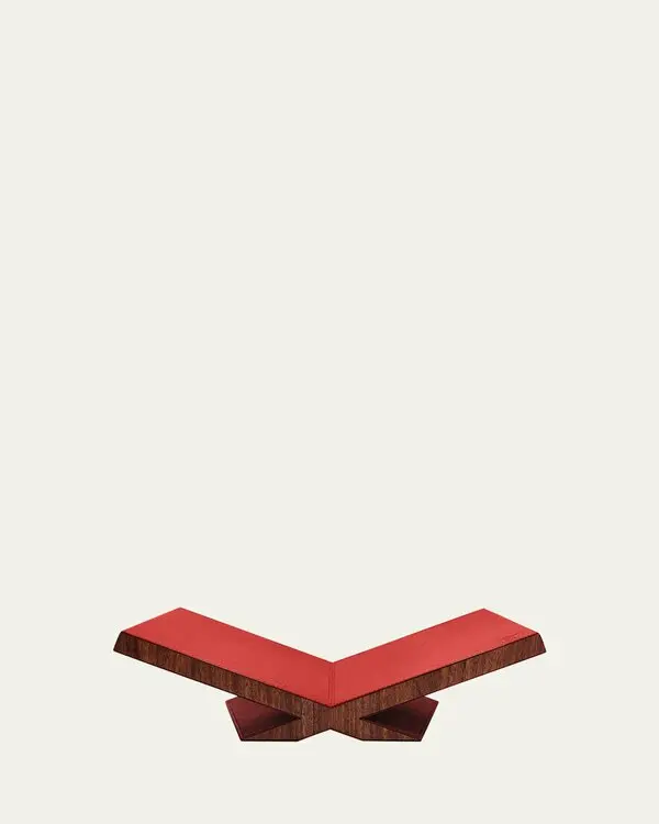 Assouline Culture Classic Leather Bookstand - Red