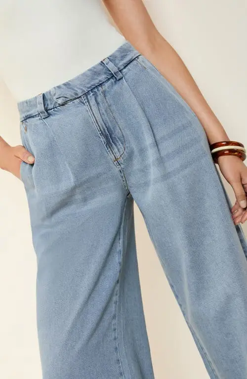 FRIENDS LIKE THESE Pleated Wide Leg Trouser Jeans
