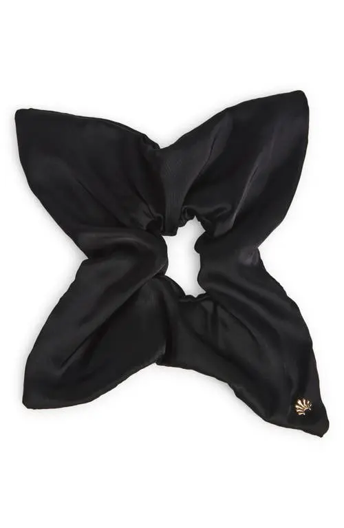 Lele Sadoughi Square Satin Scrunchie - Jet