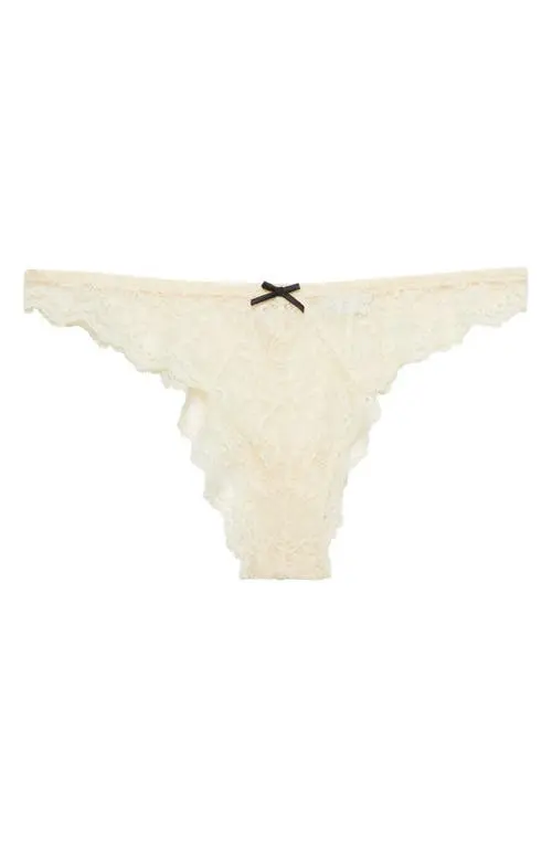 FLEUR DU MAL Bianca Lace Cheeky Briefs - Neutrals