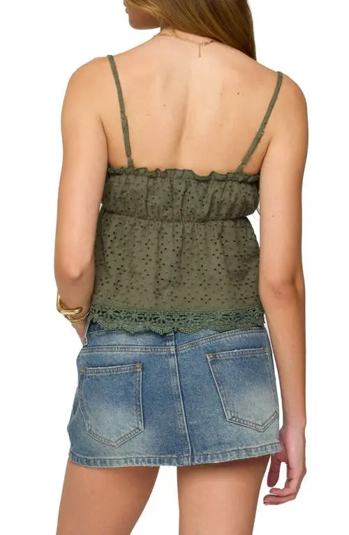 EDIKTED Orian Eyelet Cotton Babydoll Camisole