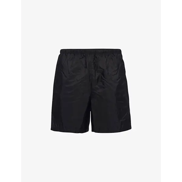 Prada Triangle-logo Re-nylon Swim Trunks - Black