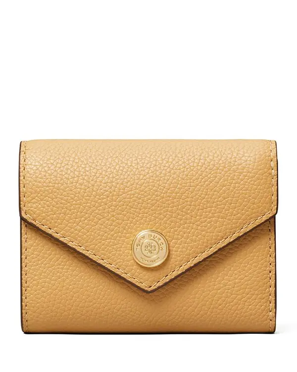 Tory Burch Pebble Leather Small Envelope Wallet - Biscotti