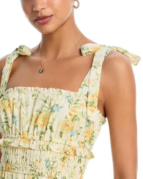 Aqua Rose Bud Tank Dress