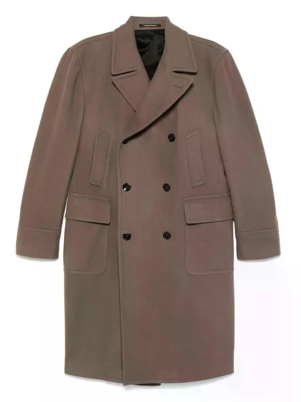Tagliatore Double-breasted Coat - Brown