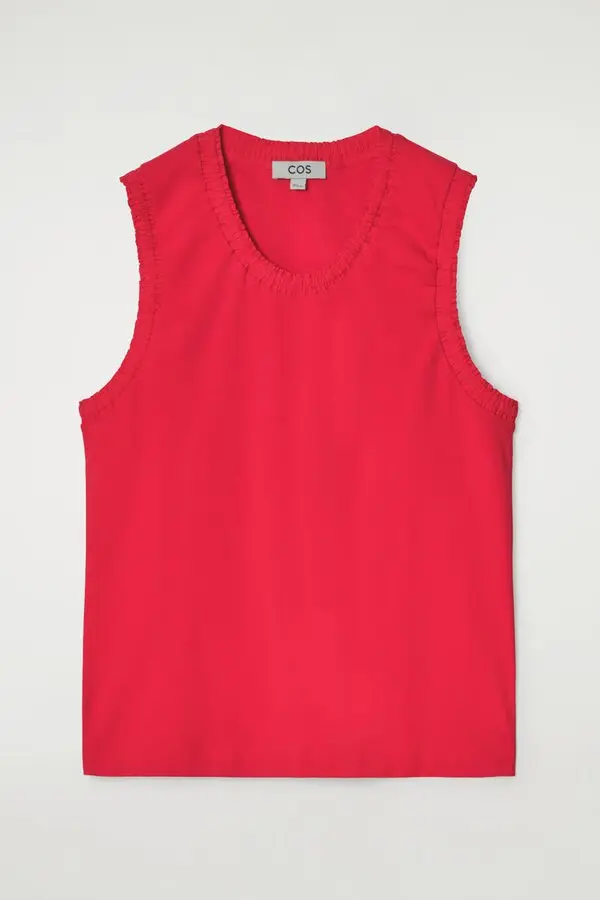 Cos Gathered Cotton Tank Top