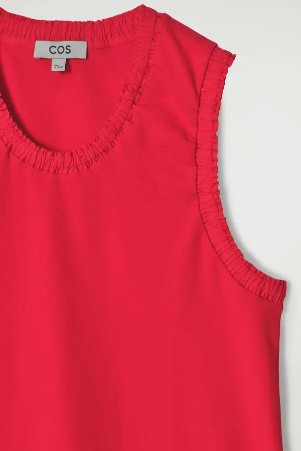 Cos Gathered Cotton Tank Top