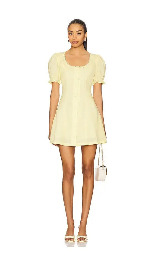 ELODIE THE LABEL Valeria Mini Dress - Lemon