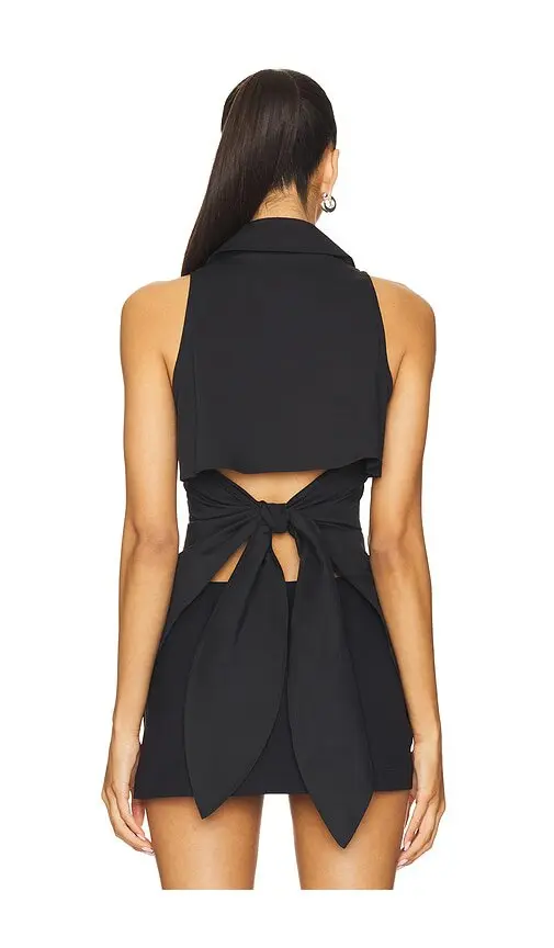 SIMONMILLER Loch Sleeveless Poplin Button Up - Black