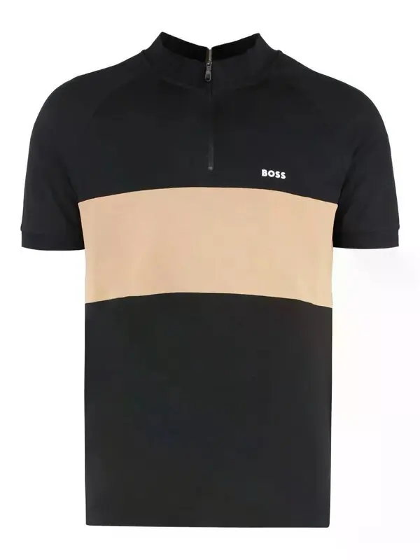 BOSS Colour-block Polo Shirt - Black
