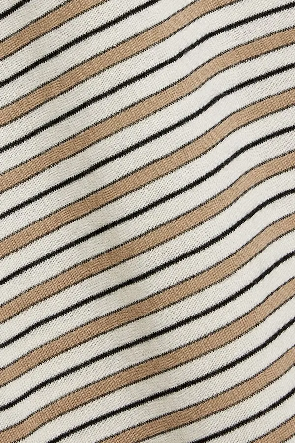 Brunello Cucinelli Striped Wool And Cashmere-blend T-shirt