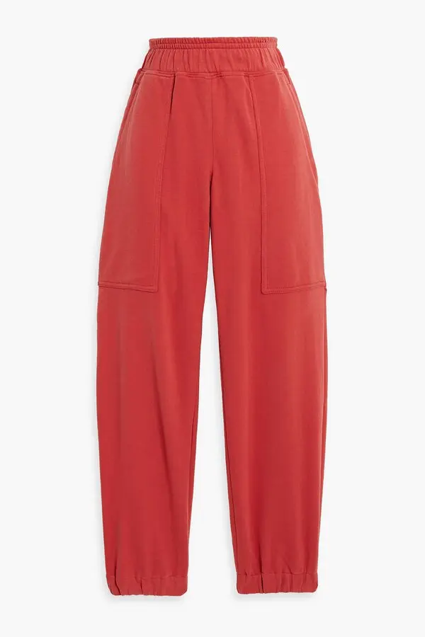 Brunello Cucinelli Cropped French Cotton-terry Track Pants