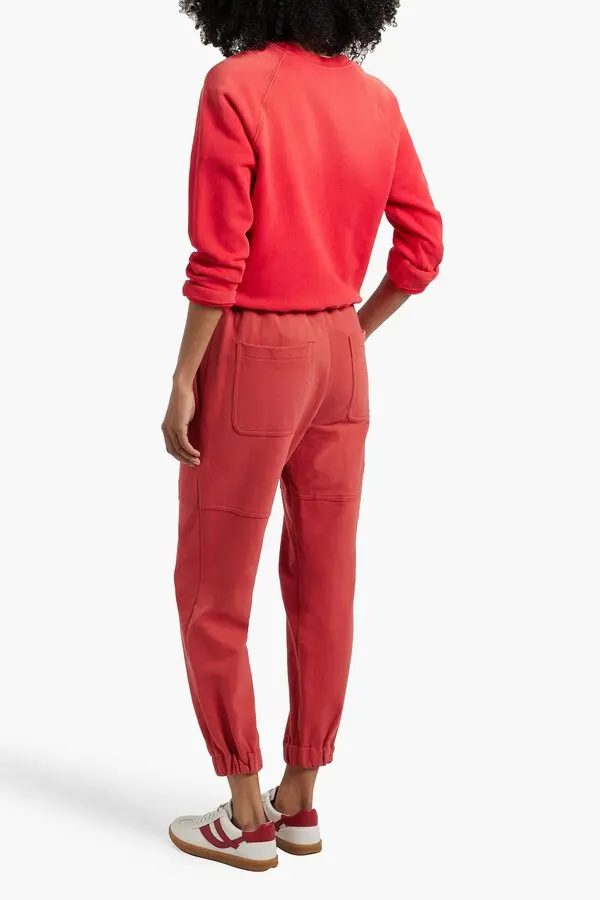 Brunello Cucinelli Cropped French Cotton-terry Track Pants