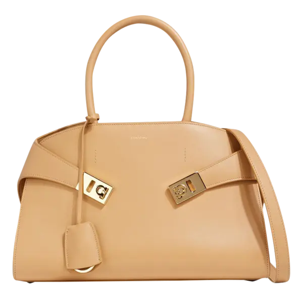 FERRAGAMO Hug Textured-leather Tote