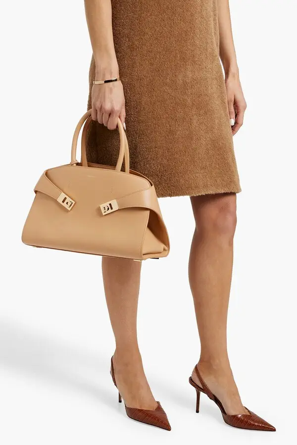 FERRAGAMO Hug Textured-leather Tote