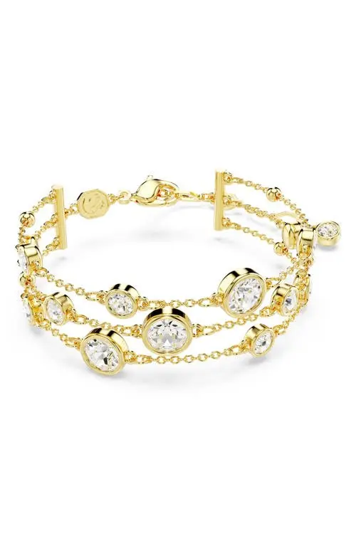 SWAROVSKI Imber Layered Bracelet - White/ Gold