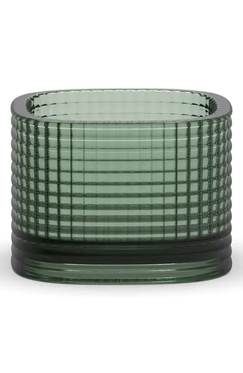 ORREFORS Magica Super Circle Small Glass Votive Holder - Green