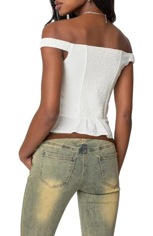 EDIKTED Cotton Button-up Top