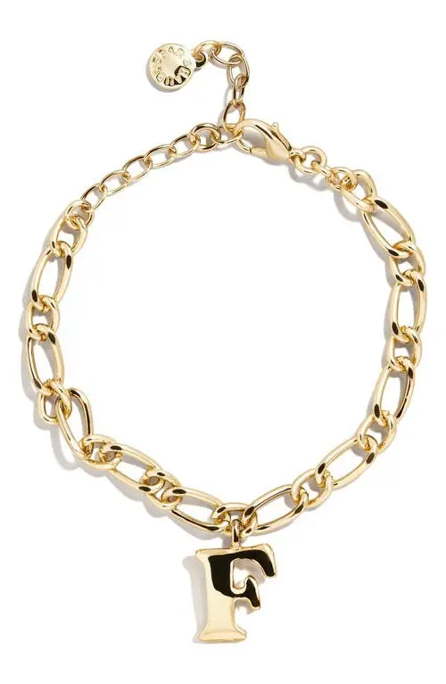 Baublebar Annika Initial Bracelet - Gold - F