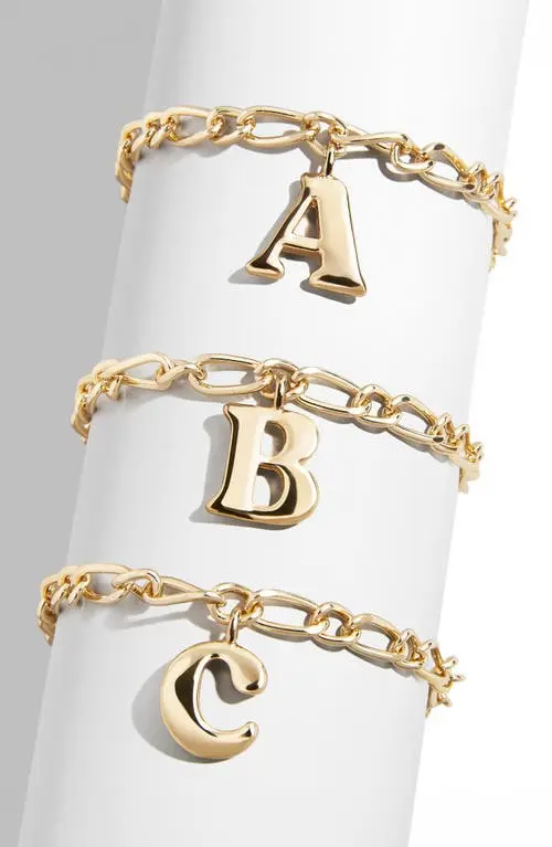 Baublebar Annika Initial Bracelet - Gold - S