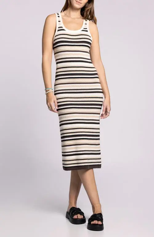 THREAD & SUPPLY Yanell Sleeveless Knit Midi Dress - Black Multi