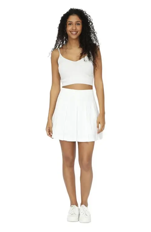 BELLE & BLOOM Palm Breeze Tennis Skort - White