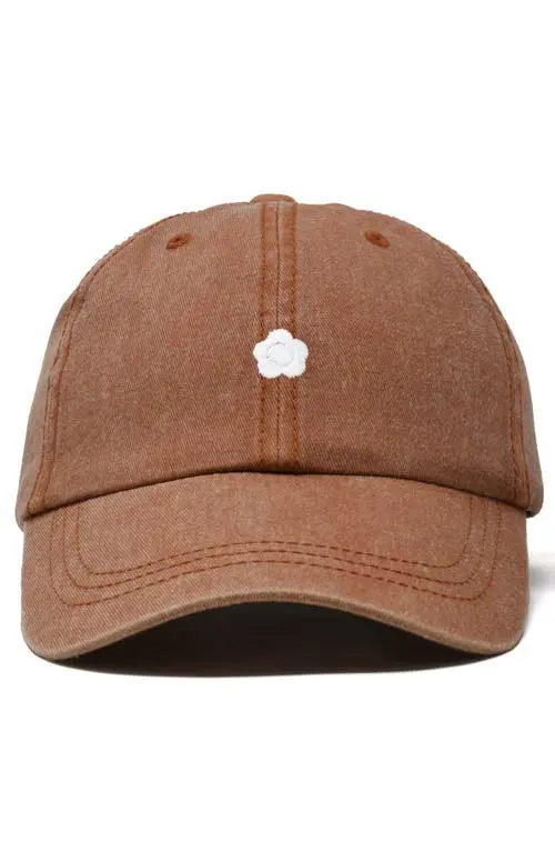 DALIX Lil Flower Dad Cap - Washed Orange