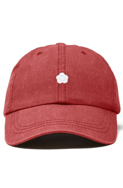 DALIX Lil Flower Dad Cap - Washed Red
