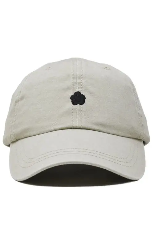 DALIX Lil Flower Dad Cap - Washed Stone White