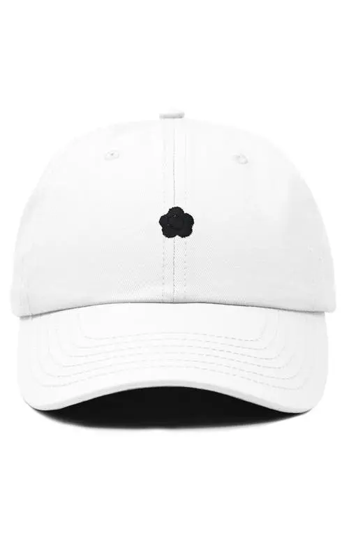 DALIX Lil Flower Dad Cap - White