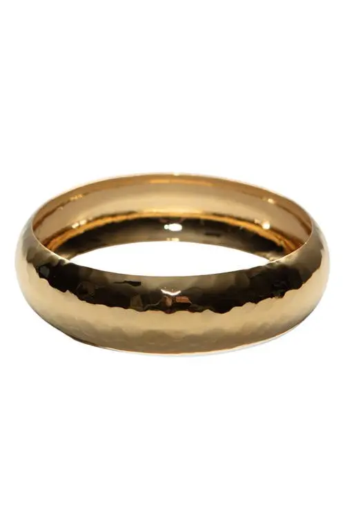 Argento Vivo Hammered Bangle - Gold