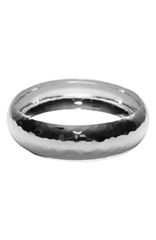 Argento Vivo Hammered Bangle - Silver