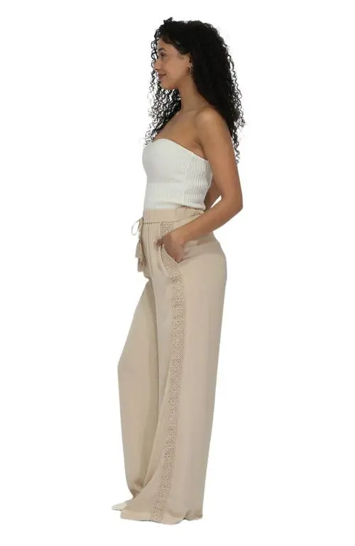 BELLE & BLOOM Wide Leg Pant - Latte