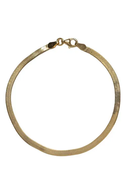 Argento Vivo Herringbone Chain Bracelet - Gold