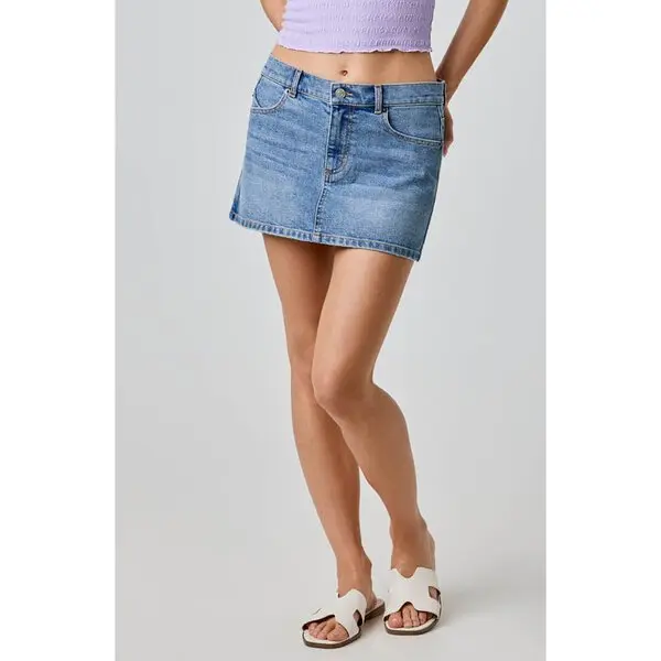 FLORENCE BY MILLS Denim Miniskirt - Med Wash