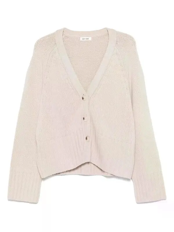 Soft Goat Cashmere Cardigan - Neutrals