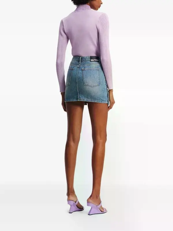 Karl Lagerfeld Utility Denim Mini Skirt