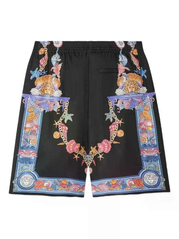 Versace Coral Theatre Print Shorts