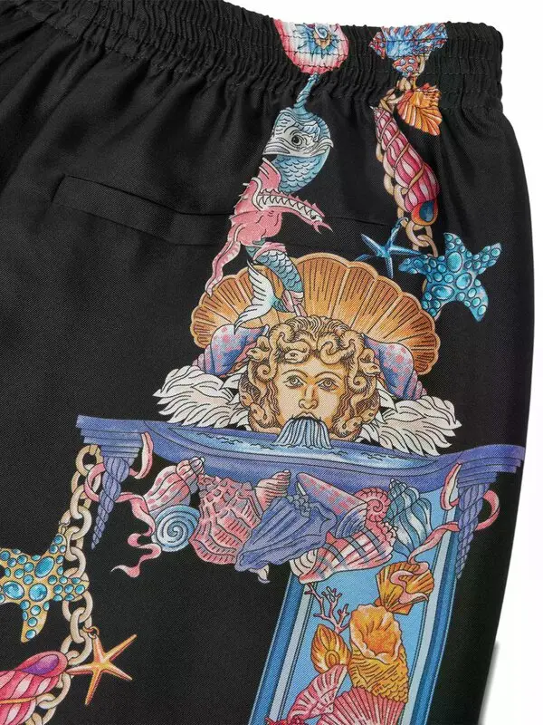 Versace Coral Theatre Print Shorts