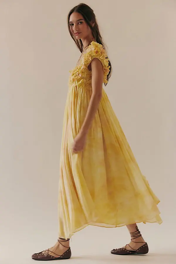 Free People Mango Mambo Maxi Dress In Mango Combo - 50% Off | Editorialist